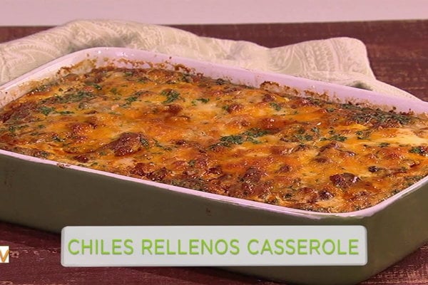 Chef Mario Batali and Jessica Capshaw Make Chile Rellenos Casserole On ...