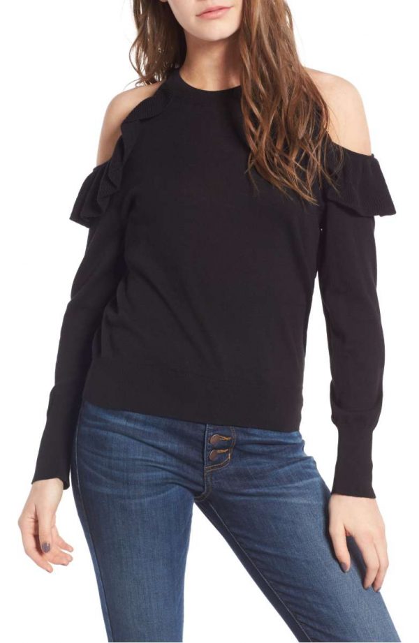 Ruffle Cold Shoulder Tops On Trend For Fall 2017!
