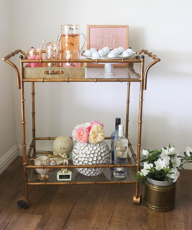 My Golf Themed Bar Cart Decor Tips and Trends | Candie Anderson®