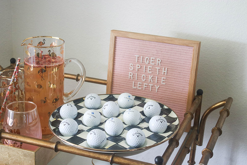 My Golf Themed Bar Cart Decor Tips and Trends | Candie Anderson®