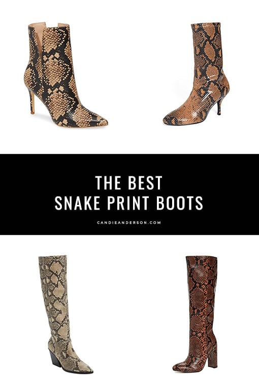 25 Best Snake Print Boots For Winter And The Holidays! - Candie Anderson