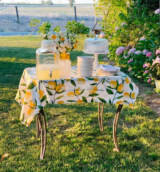 A Bright And Cheerful Lemon Tablescape For Summer - Candie Anderson
