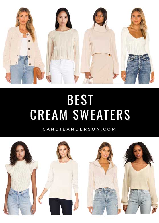 20 Best Cream Sweaters In Every Style & Trend For Fall - Candie Anderson