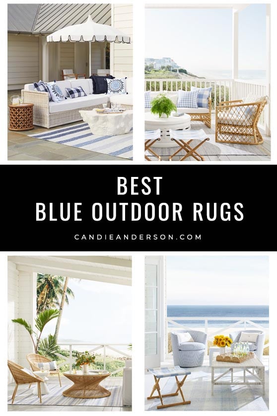 20 Gorgeous Blue Outdoor Rugs For Your Patio! - Candie Anderson