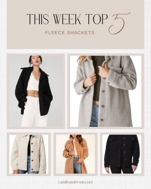 11 Trendy Fleece Shackets That You'll Love - Candie Anderson