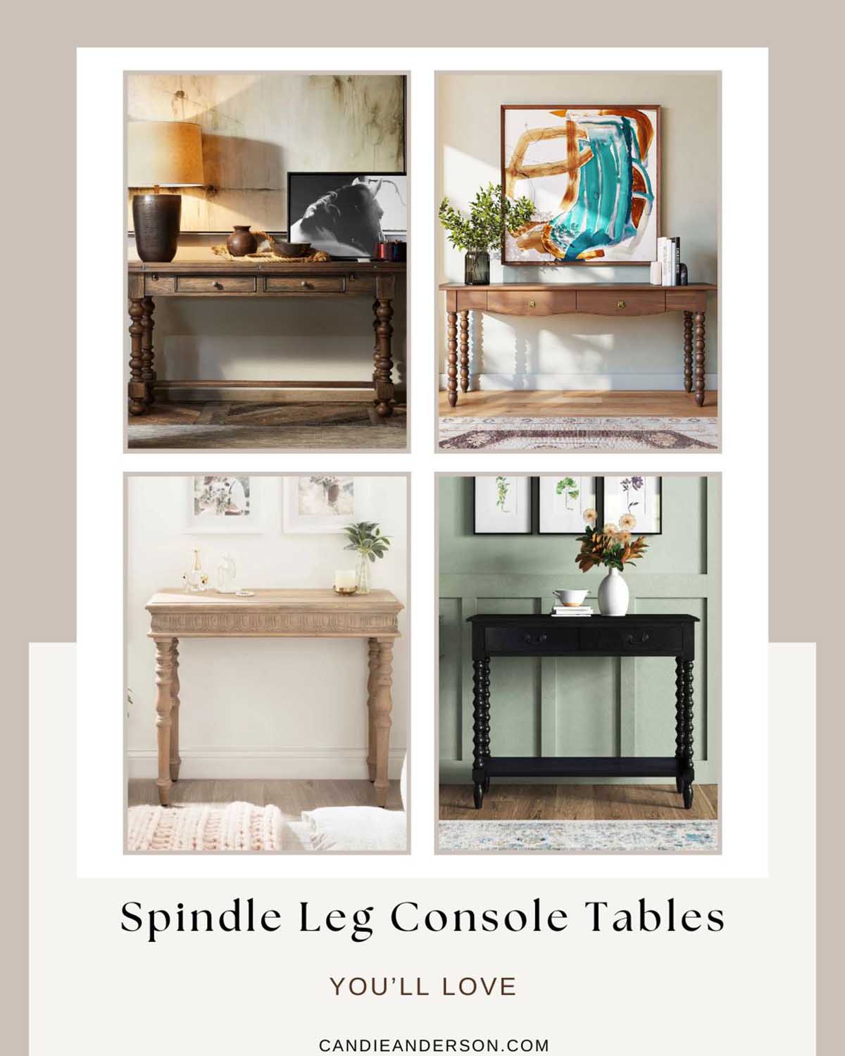 12 Best Spindle Leg Console Tables for 2025 - Candie Anderson